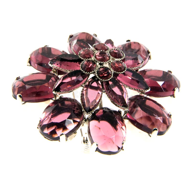 Red Jewel Isolated on White Background Stock Photo - Image of retro ...