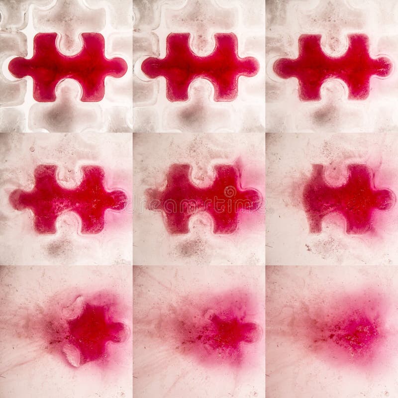 Red jigsaw piece stock photo. Image of background, piece - 52644692