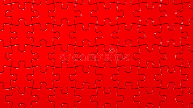 Red Jigsaw Puzzle stock illustration. Illustration of puzzle - 169050000