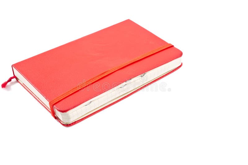 Red Journal with Staples on Pages Stock Photo - Image of cover, desk ...