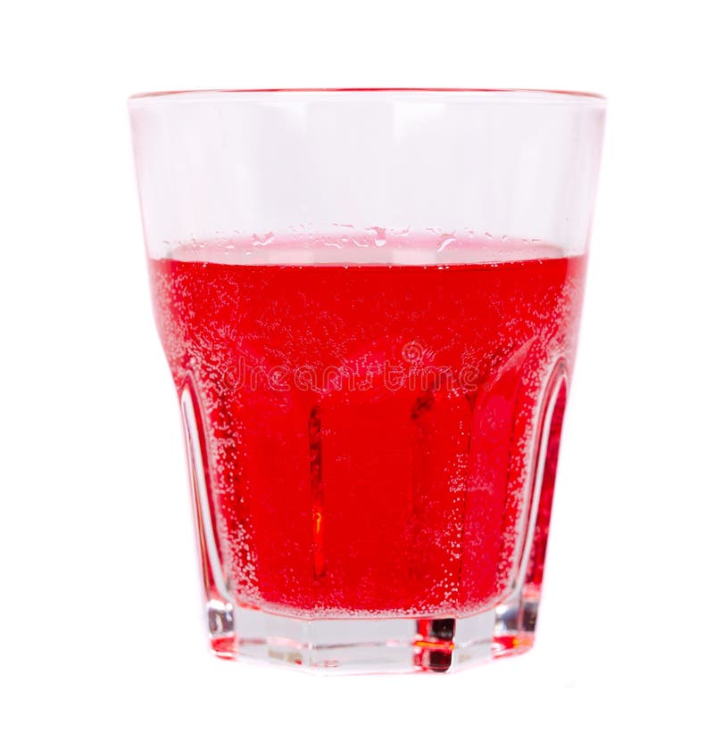 Red Juice in Glass. Isolated on White Stock Image - Image of isolated ...