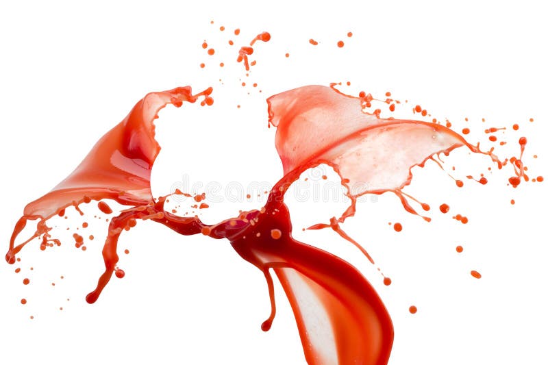 Red Juice Splash Isolated on a White Background Stock Image - Image of ...