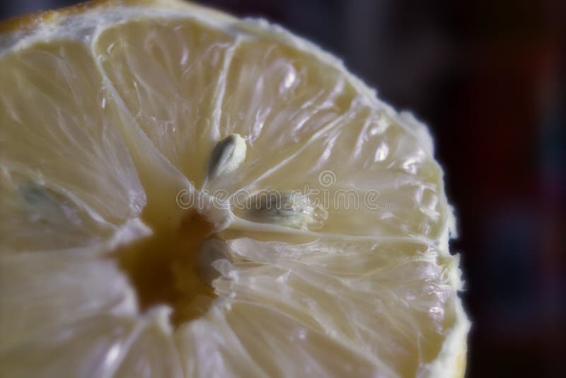 Red Juicy Cut of Lemon, Macro Background. Selective Focus of a Lime ...