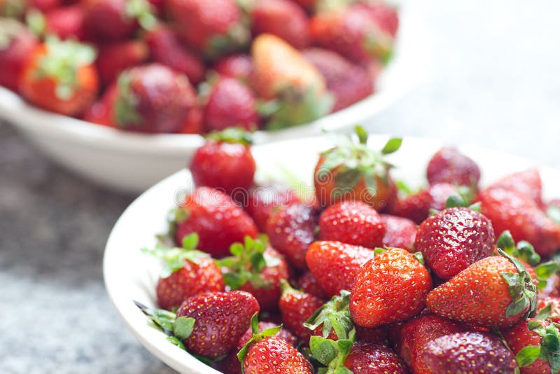 Red juicy strawberries stock photo. Image of plate, passion - 28440192