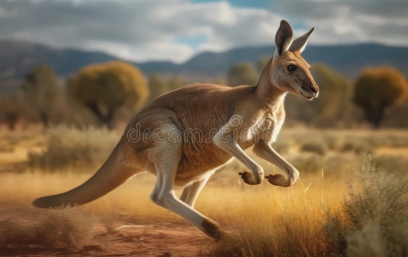 Red Kangaroo in the Australian Outback. Created by Generative ...