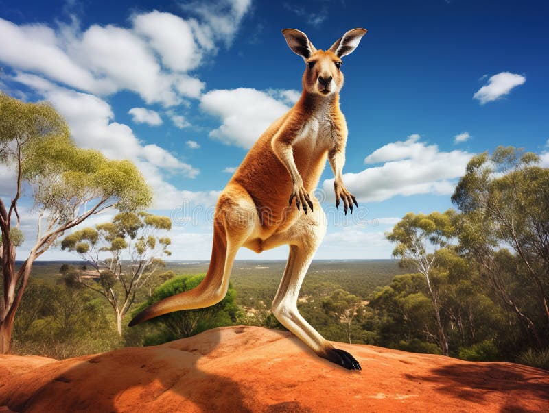 Red Kangaroo stock illustration. Illustration of legs - 293709911