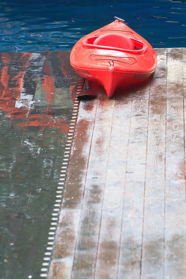 Red Kayak stock image. Image of kayak, outdoor, cold - 22687257