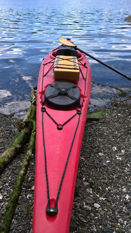 Empty Kayak On The Coastline Stock Image - Image of boat, canoe: 114936101