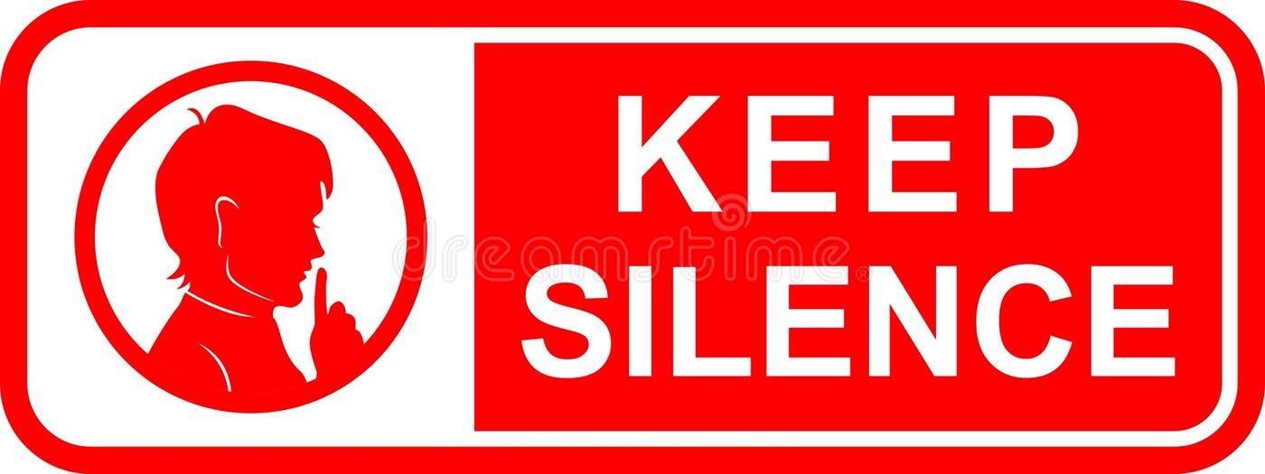 Keep Silence Poster Stock Illustrations – 112 Keep Silence Poster Stock ...