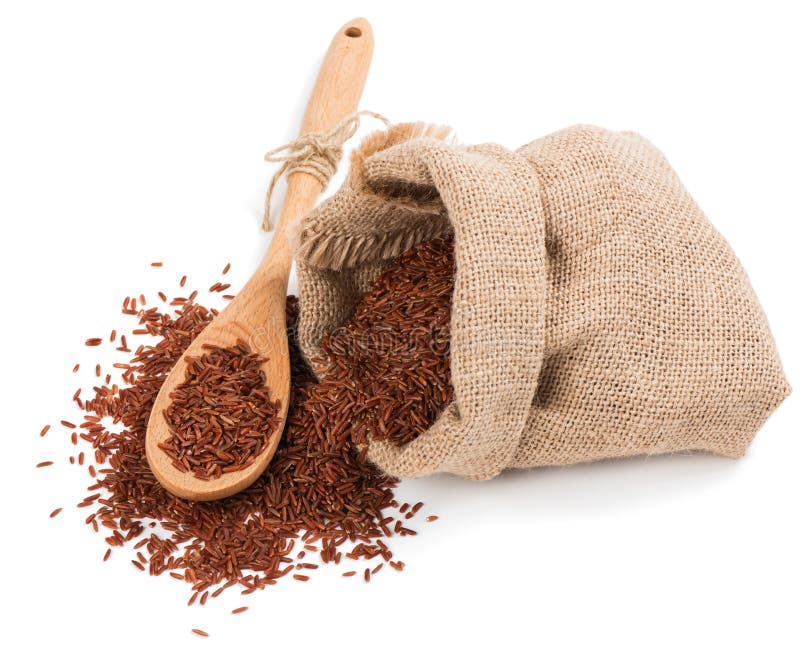 Red Kernel Rice stock image. Image of basmati, sack, spoon - 71142389