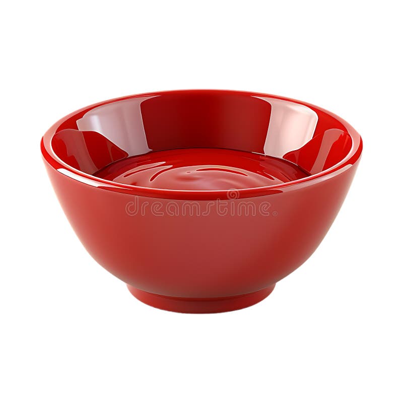 Red Ketchup in a Bowl on Transparent Background - Ai Generated Stock ...