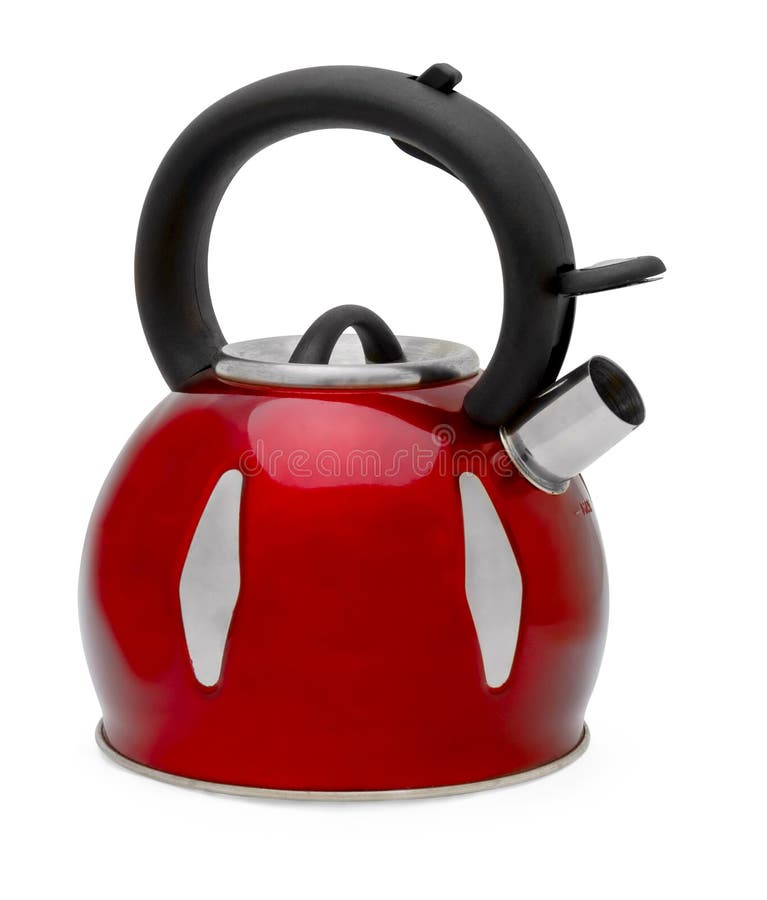 Red kettle stock image. Image of kettle, household, path - 20244329