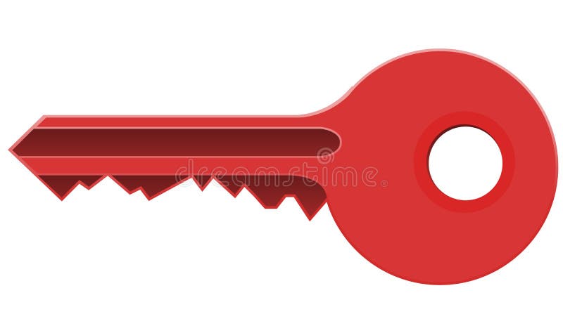 Red Key stock vector. Illustration of building, clip - 28065092