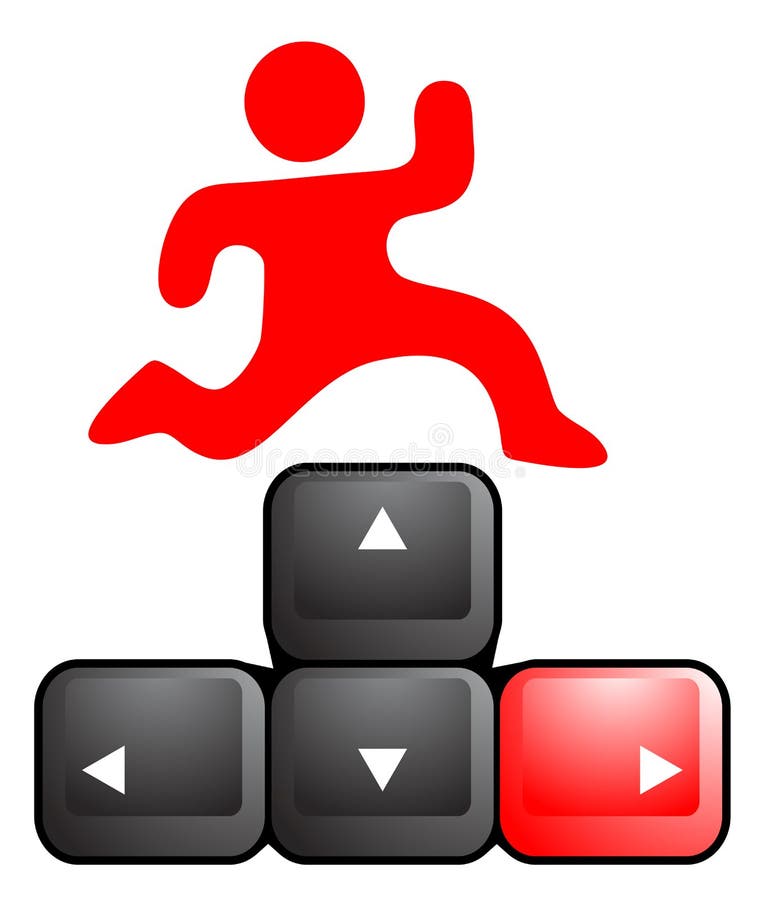 Red key stock vector. Illustration of game, buttons, drawing - 28608730