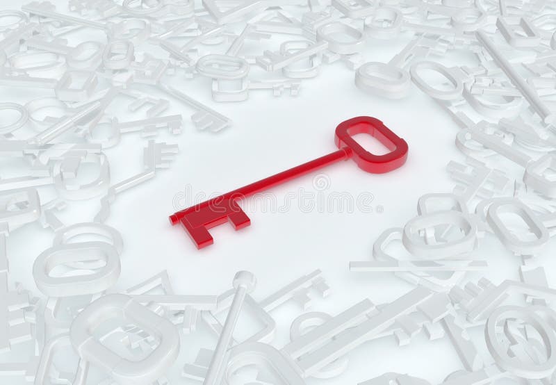 Red Key Abstract stock illustration. Illustration of authentication ...
