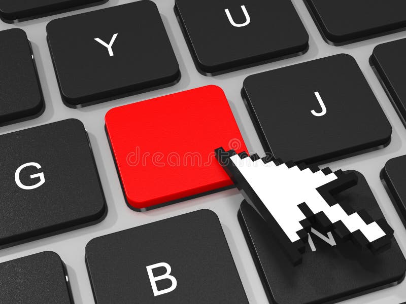 Red Key Arrow Cursor Keyboard Laptop Computer Stock Illustrations – 8 ...