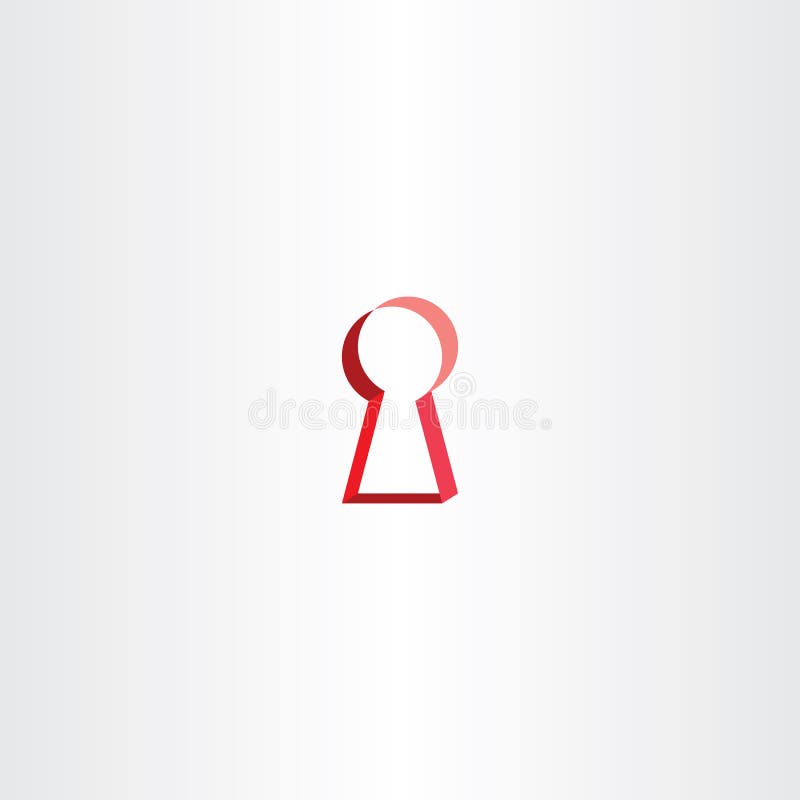 Red key lock hole icon stock vector. Illustration of door - 203995608