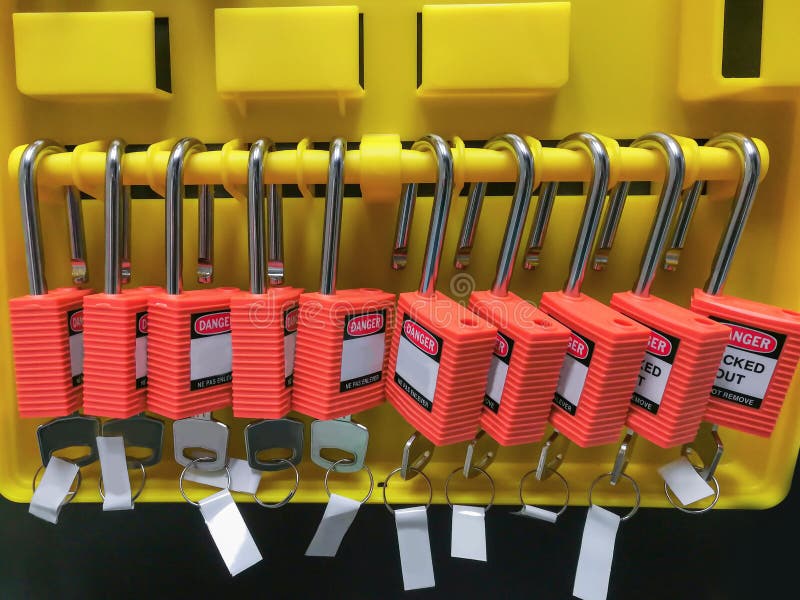 Red Key Lock and Tag for Process Cut Off Electrical,the Toggle T Stock ...