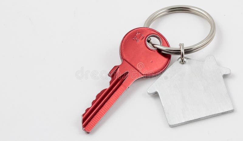 Red Key to the new house stock photo. Image of silver - 12795356