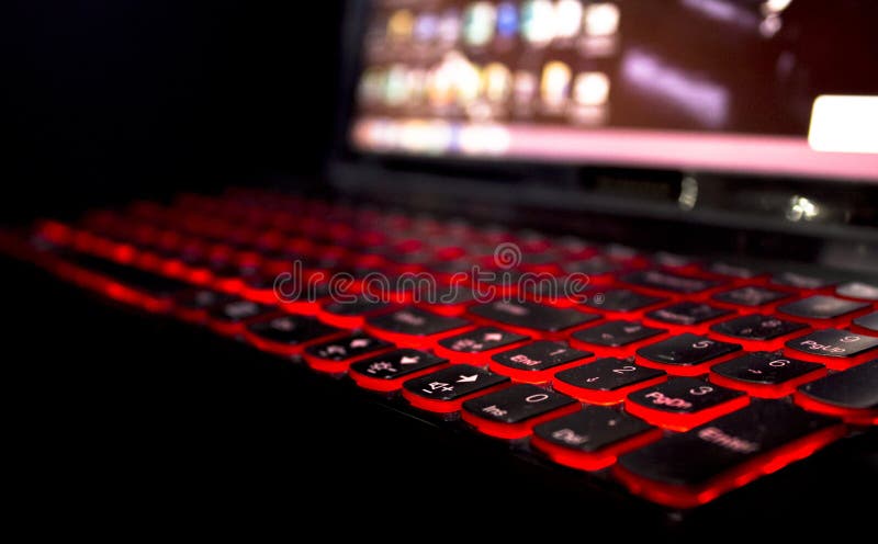 Red Light Keyboard Hd Wallpaper Background Stock Photo - Image of ...