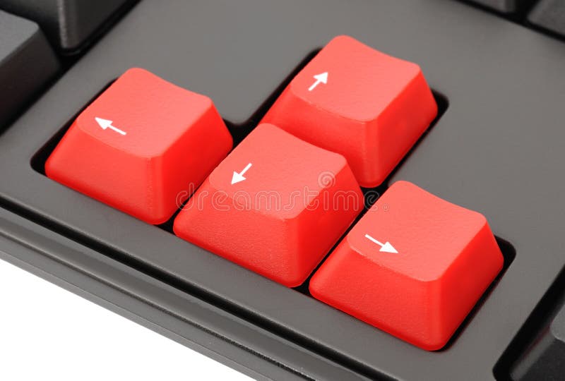 Red Arrow Keys On Computer Keyboard Stock Photo - Image of buttons ...