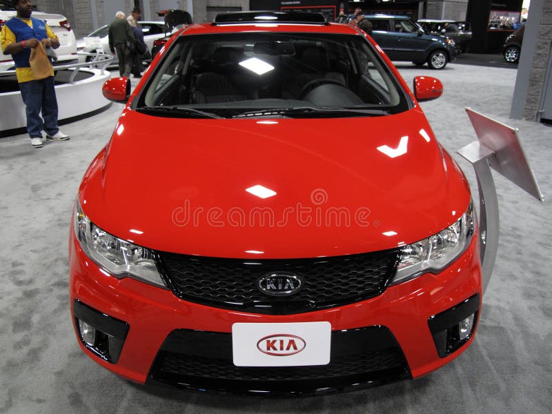 Red Kia Auto editorial photography. Image of vehicle - 18112742