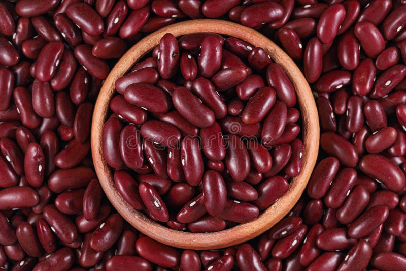 Red Kidney Beans (Red Rajma), Kidney Bean in Pottery Stock Photo ...