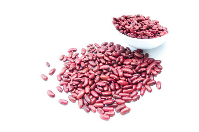 Red Kidney Beans on a White Background Stock Image - Image of ...
