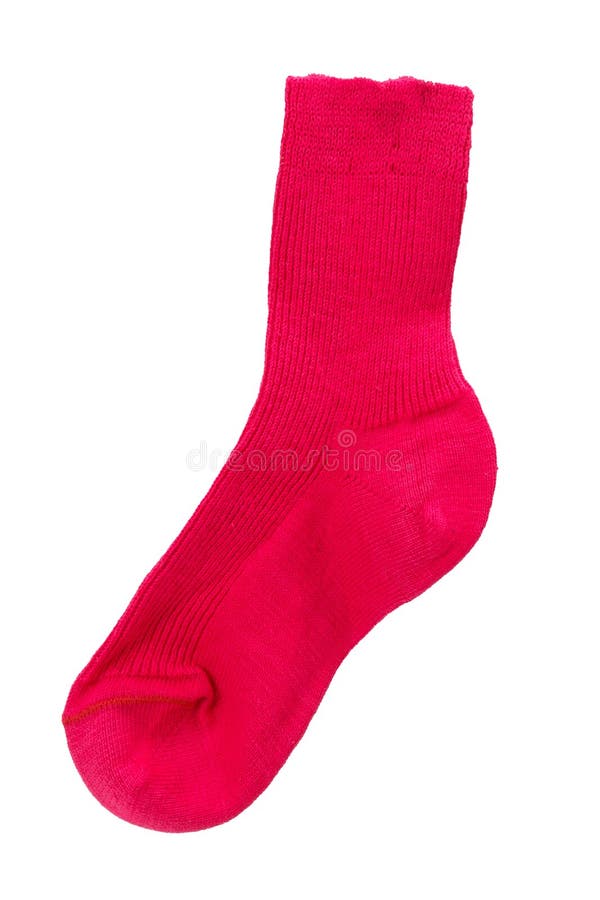 Red Kids Cotton Socks, Isolated Stock Photo - Image of socks, small ...