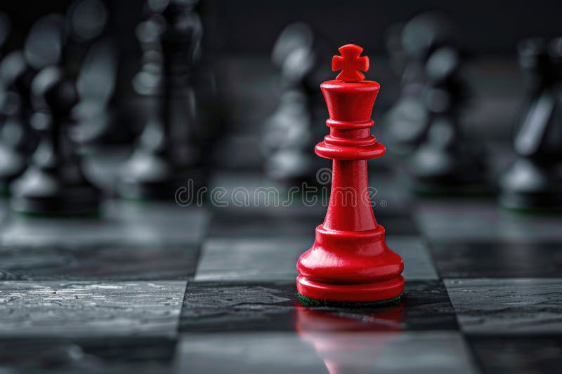 Red King Chess Piece, Business Leadership Concept Stock Photo - Image ...