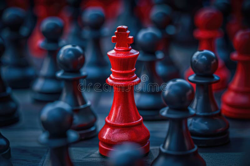 Red King Chess Piece, Business Leadership Concept Stock Image - Image ...