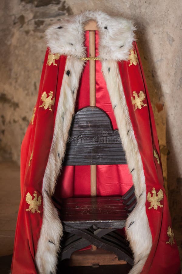 Red King Robe in Stara Lubovna Castle Stock Image - Image of luxury ...