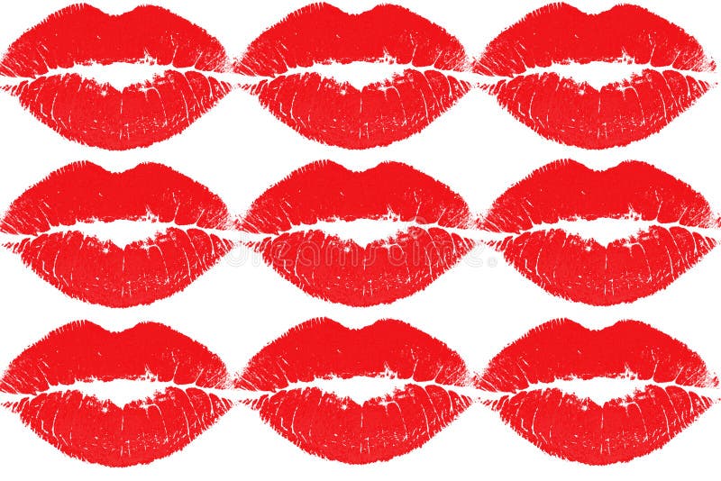 Red kissing lips stock illustration. Illustration of pink - 4870435