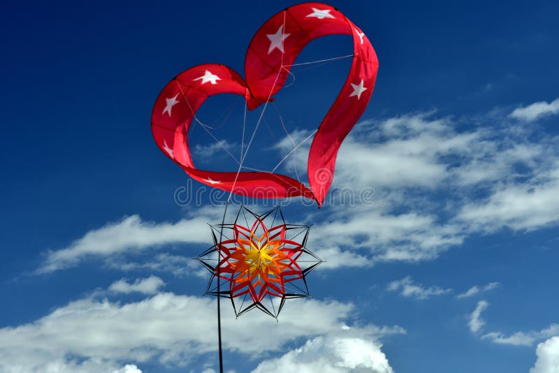 Red Kite in the Shape of a Heart Stock Photo - Image of concept ...