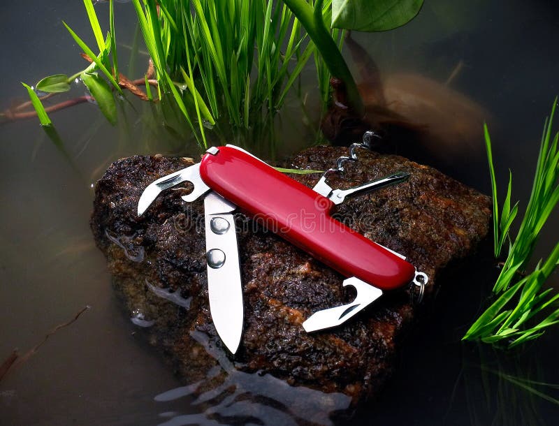 Red knife stock image. Image of knives, travel, multi - 6439221