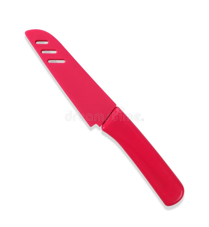 The Red Knife in Sheath Isolated on White Background Stock Photo ...