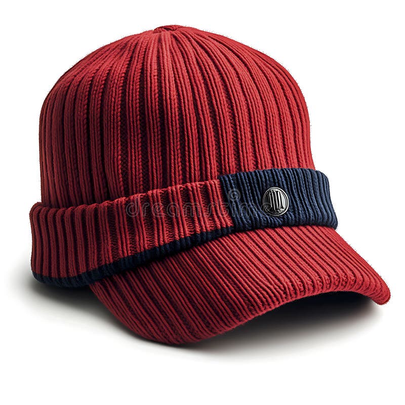 Red Knitted Cap Navy Blue Lapel Accent Stock Photos - Free & Royalty ...