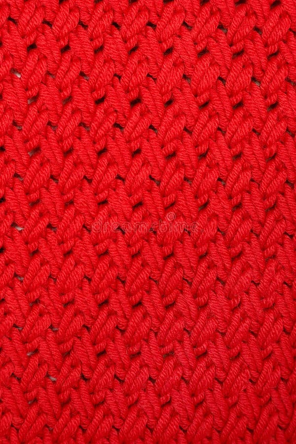 Red knitted fabric. stock image. Image of diagonal, fiber - 18653831