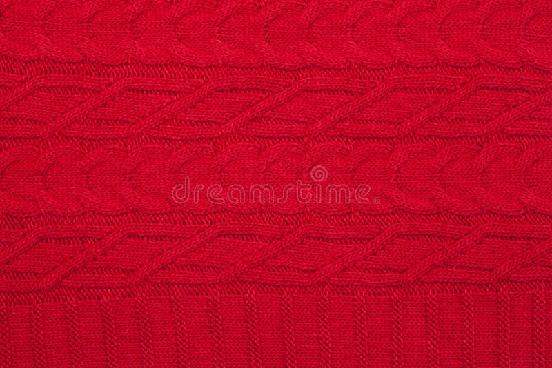 Red Knitted Fabric Cloth Ornament Stock Photo - Image of cloth, weave ...