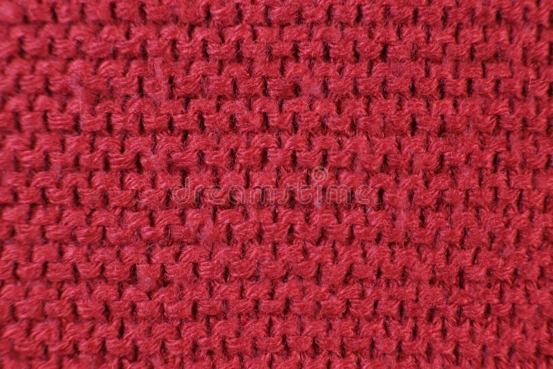Red Knitted Fabric Texture Background Stock Image - Image of surface ...