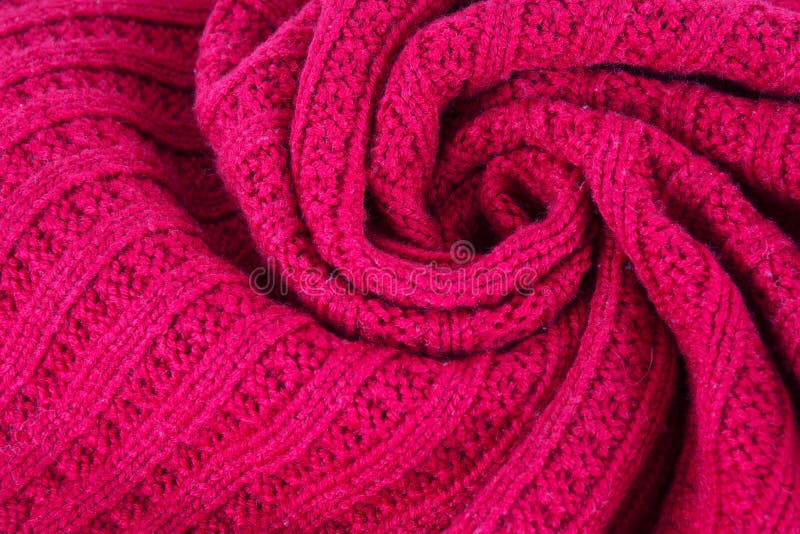 Red Knitted Scarf Texture Background Stock Photo - Image of texture ...