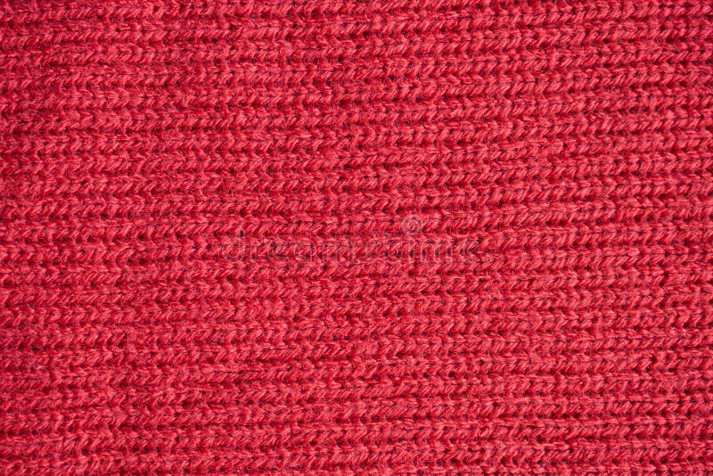 Red Knitted Wool Fabric Texture Background Stock Image - Image of ...