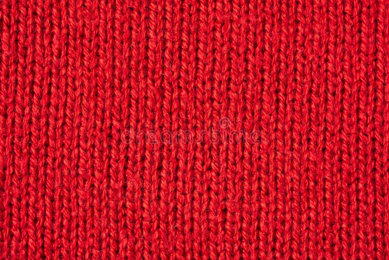 Red Knitted Wool Texture Background Stock Photo - Image of plain, cloth ...