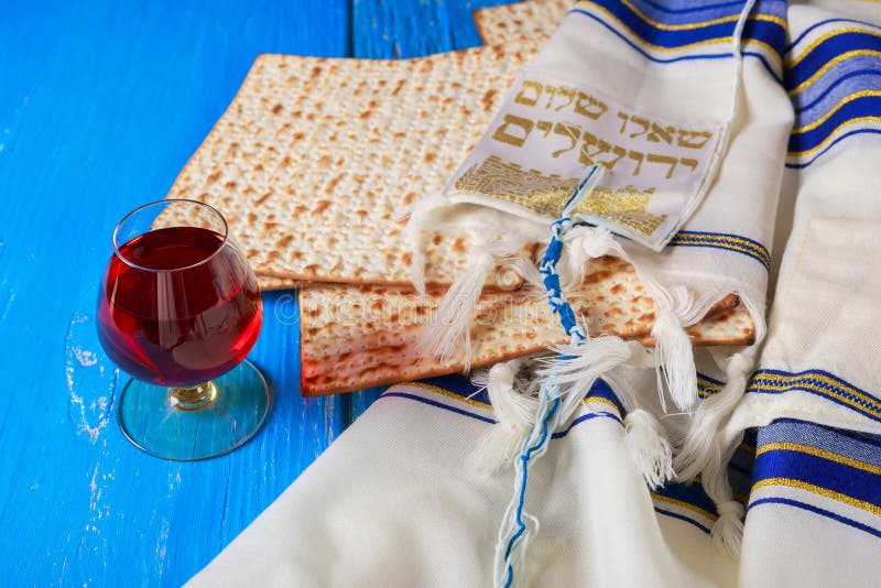 Red Kosher Wine a Unleavened Bread Matzo during Seder Meal with Pesach ... Red Kosher Wine a Unleavened Bread Matzo during Seder Meal with Pesach ...