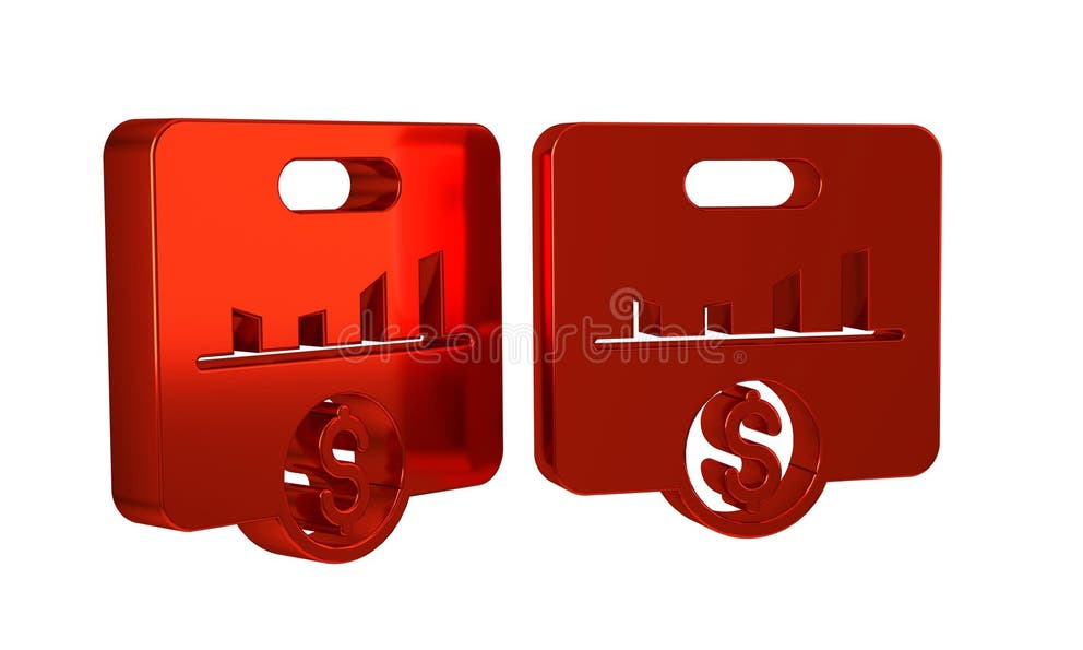 Red KPI - Key Performance Indicator Icon Isolated on Transparent ...
