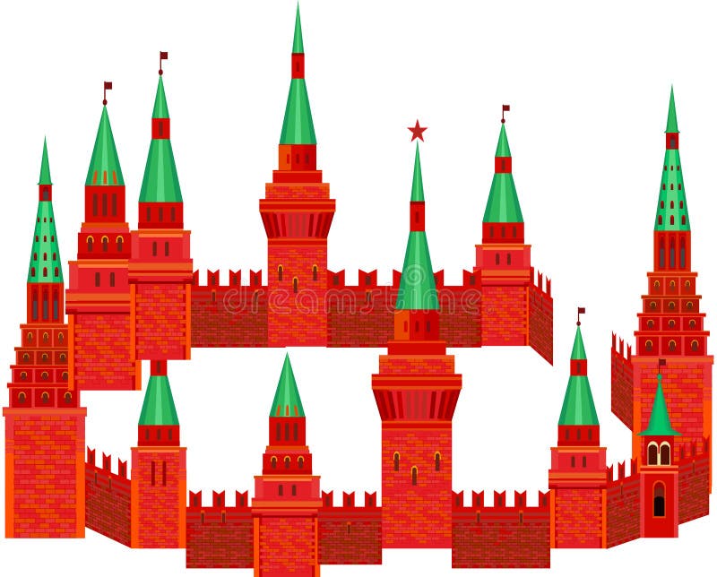 The Moscow Kremlin.Banner.Vector Illustration Stock Vector ...