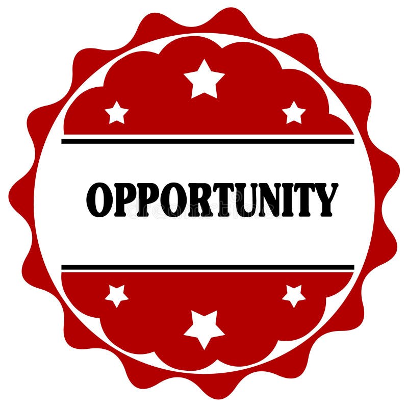 Red OPPORTUNITY label. stock illustration. Illustration of announcement ...