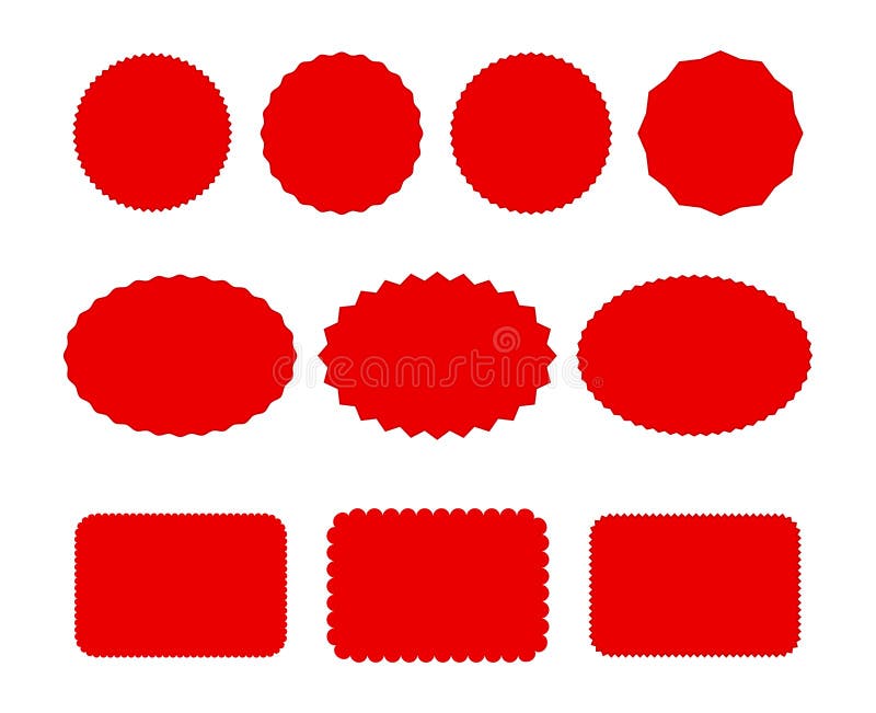 Red Label Sticker Price Tag Stock Vector - Illustration of sticker ...