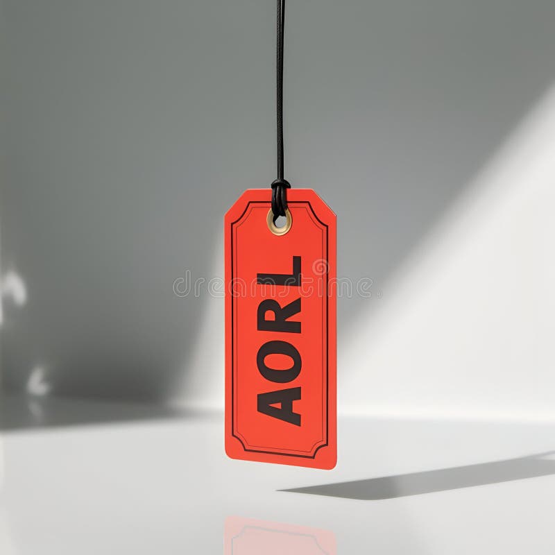 Red Label Tag with Black String Isolated Stock Illustration ...