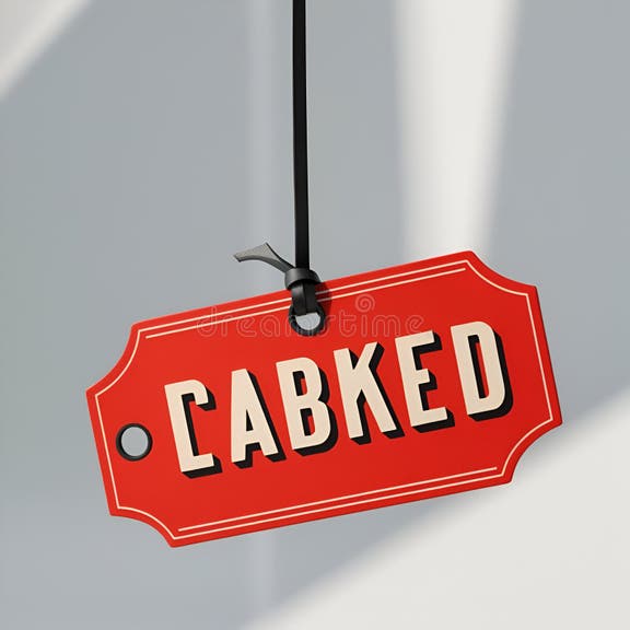 Red Label Tag with Black String Isolated Stock Illustration ...